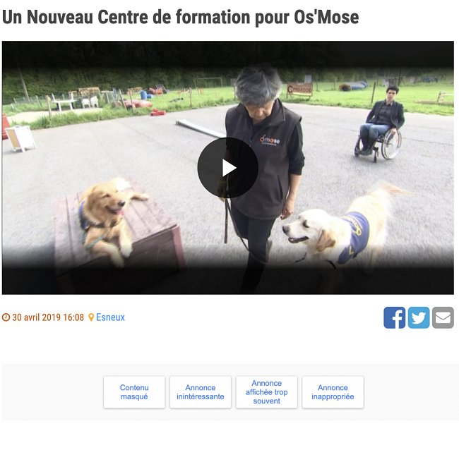 Bâtiment Os'Mose – Centre de formation chiens d'assistance